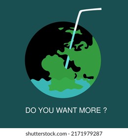 Eco Poster Earth Global Pollution Earth Stock Vector (Royalty Free ...
