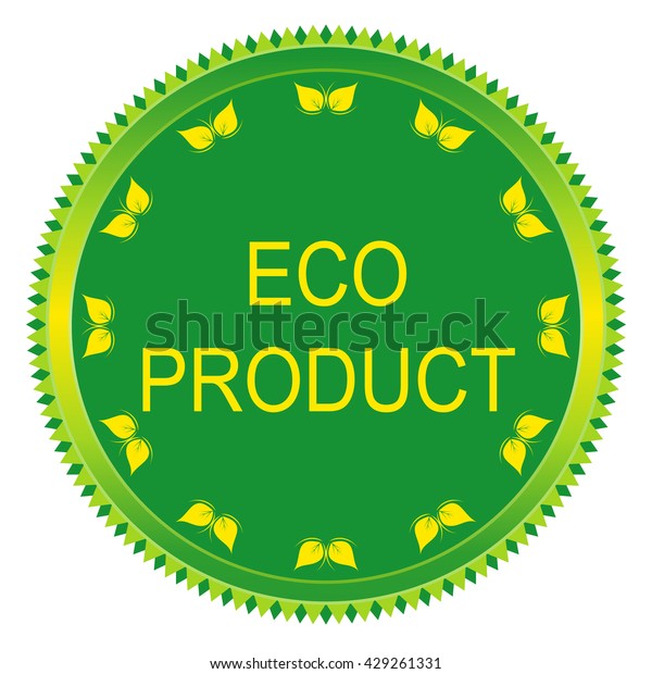 Eco Product Label Vector Image Green Stock Vector (Royalty Free ...