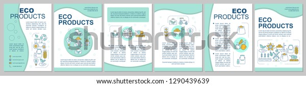 Eco Products Brochure Template Layout Ecological Stock Vector (Royalty ...