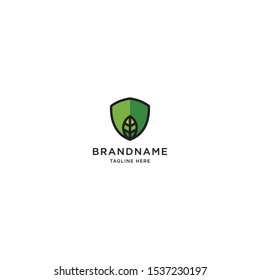 Eco Shield Logo Icon Design Template Stock Vector (Royalty Free ...
