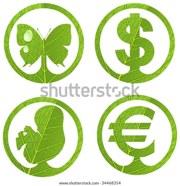 Eco Signs Set 1 Stock Vector (Royalty Free) 34468354 | Shutterstock