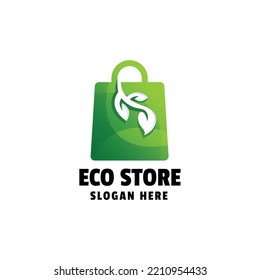 Eco Store Gradient Icon Logo Stock Vector (Royalty Free) 2210954433 ...