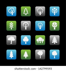 Tree Vector Line Icon Set Naturally Stock Vector (Royalty Free) 1666900039