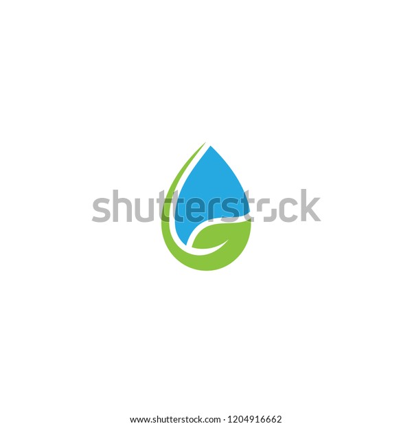 Eco Water Logo Icon Vector Design Stock Vector (Royalty Free) 1204916662