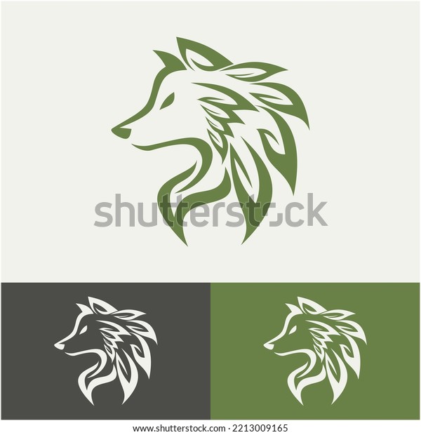Eco Wolf Illustration Any Purpose Stock Vector (Royalty Free ...
