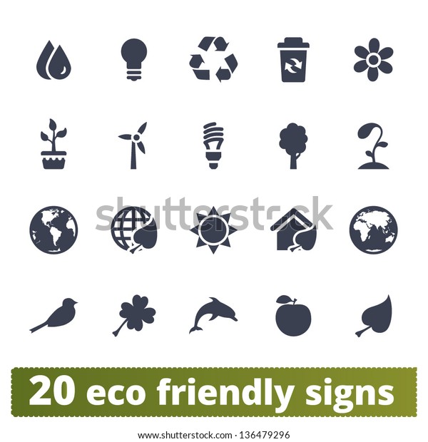 Signaux écologiques : image vectorielle ensemble : image vectorielle de ...