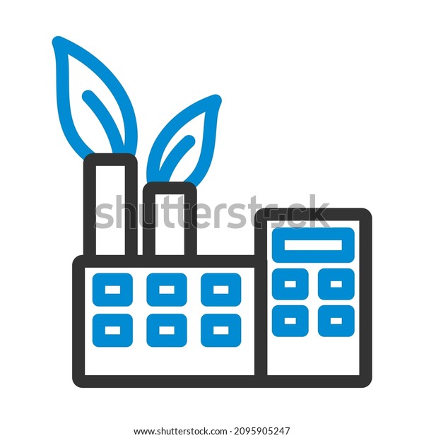 Ecological Industrial Plant Icon Editable Bold Stock Vector (Royalty ...