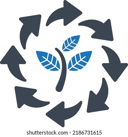Ecological Life Cycle Icon Vector Illustration Stock Vector (Royalty ...