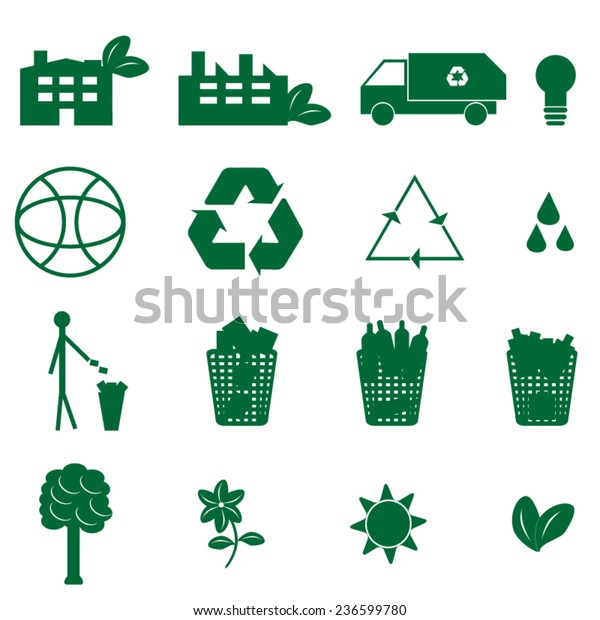 Ecological Symbols Stock Vector (Royalty Free) 236599780 | Shutterstock