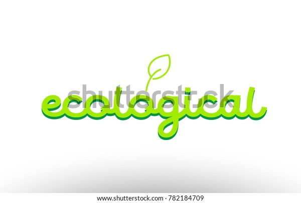 Ecological Word Concept Icon Green Leaf Stock Vector (Royalty Free ...
