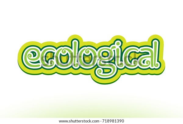 Ecological Word Text Logo Badge On Stock Vector (Royalty Free ...