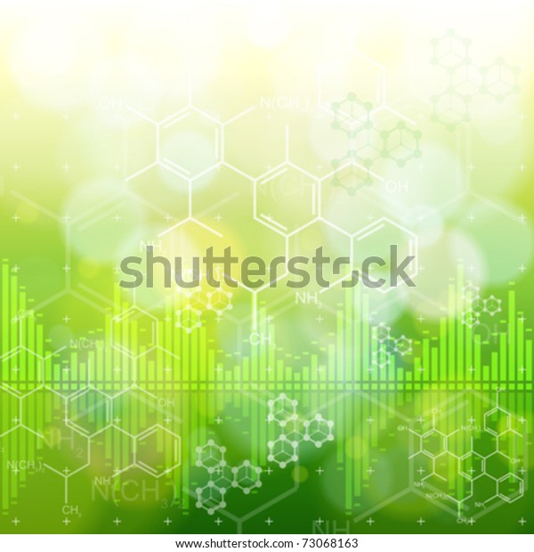 Ecology Background Chemical Formulas Digital Wave Stock Vector (Royalty ...
