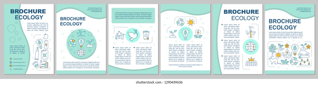 Biodiversity Brochure Template Animals Plants Flyer 库存矢量图（免版税 ...