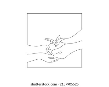 Ecology Climate Change Concept Line Art Stock Vector (Royalty Free ...