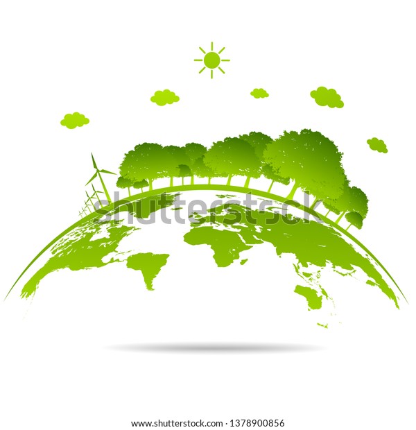 Ecology Concept Environmental Banner Design Elements Stock Vector ...