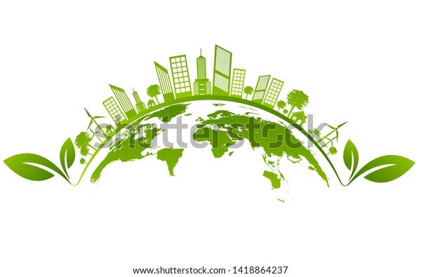Ecology Concept Environmental Banner Design Elements Stock Vector ...