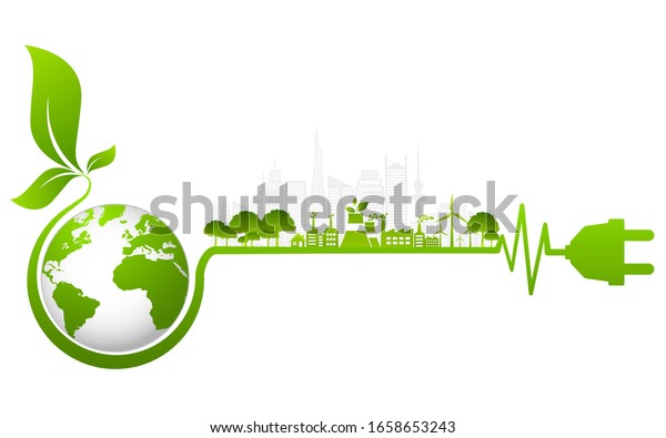 Ecology Concept Environmental Banner Design Elements Stock Vector ...