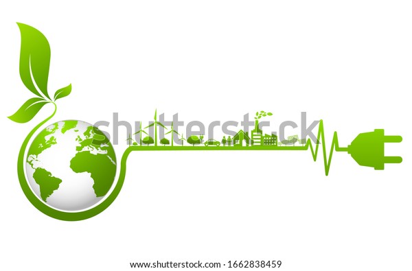 Ecology Concept Environmental Banner Design Elements Stock Vector ...