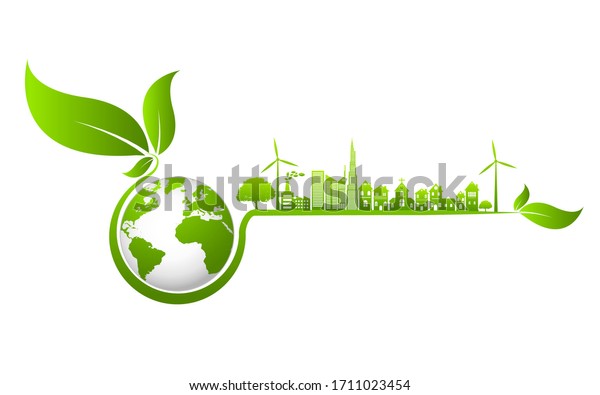 Ecology Concept Environmental Banner Design Elements Stock Vector ...