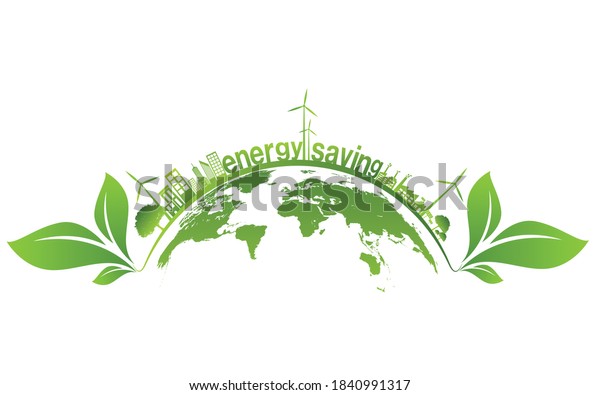 Ecology Concept Environmental Banner Design Elements Stock Vector ...