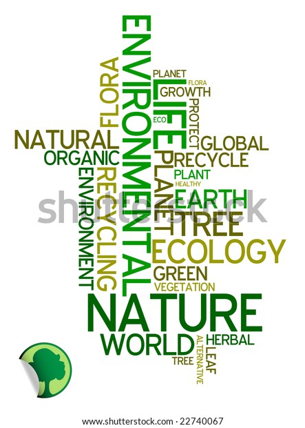 Ecology Environmental Poster Made Words Stock Vector (Royalty Free ...