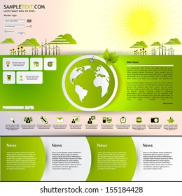 Ecology Green Tech 2013 Modern Website Stock Vector (Royalty Free ...