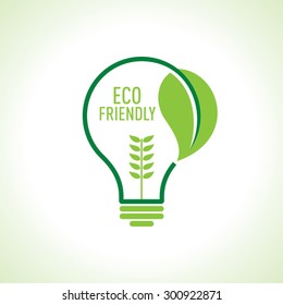 Ecology Think Green Bulb Vector Illustration Stock Vector (Royalty Free ...