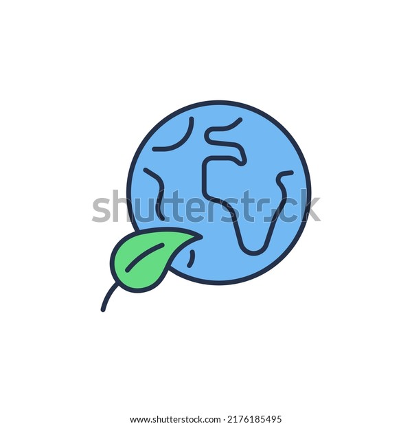 Ecology World Environment Icon High Quality Stock Vector (Royalty Free ...