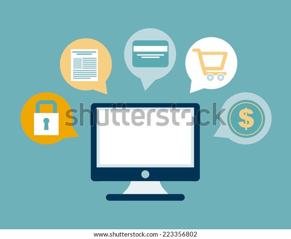 Ecommerce Graphic Design Vector Illustration Stock Vector (Royalty Free ...