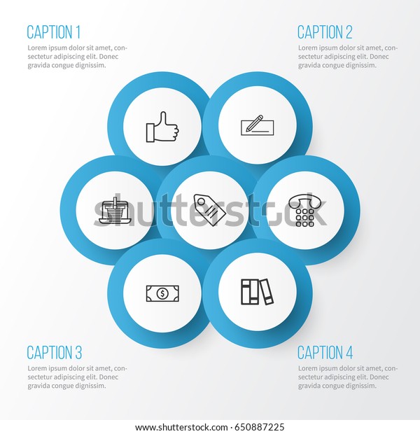 Ecommerce Icons Set Collection Recommended Etrade Stock Vector (Royalty ...