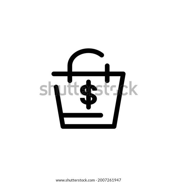 Ecommerce Incomplete Line Art Icon Template Stock Vector (Royalty Free ...