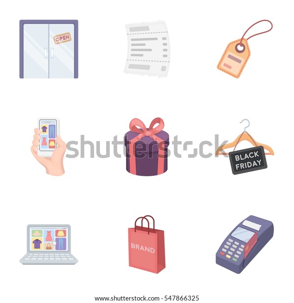 Ecommerce Set Icons Cartoon Style Big Stock Vector (Royalty Free ...