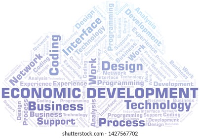 Economic Development Word Cloud Wordcloud Made Stock Vector (Royalty ...