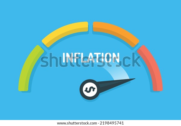Economic Inflation Concept Barometer Vector Flat Stock Vector (Royalty ...