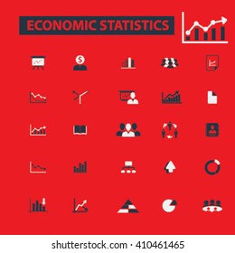 Economic Statistics Icons Stock Vector (Royalty Free) 410461465 ...