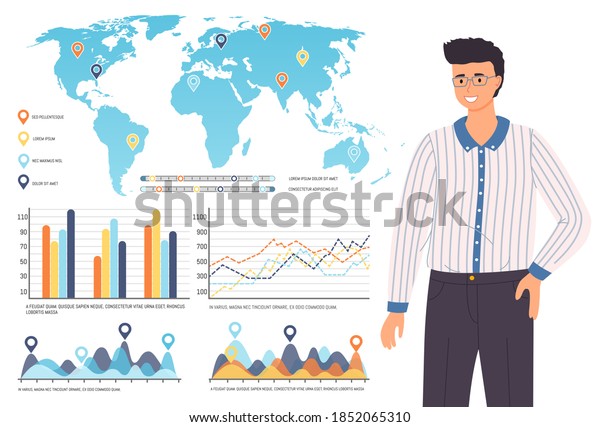 Economical Geography Vector World Map Infographics Stock Vector ...