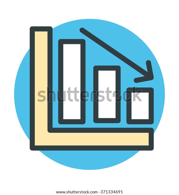 Economy Down Vector Icon Stock Vector (Royalty Free) 371334691 ...