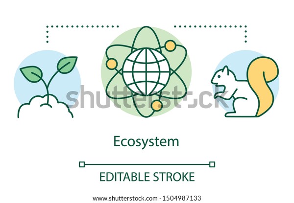 Ecosystem Concept Icon Biodiversity Conservation Protection Stock ...
