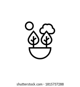 Ecosystem Icon Black Line Style Icon Stock Vector (Royalty Free ...