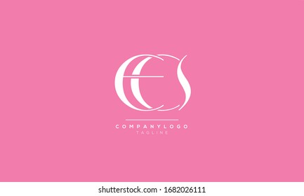 Ecs Letter Logo Design Template Vector Stock Vector (Royalty Free ...