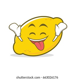 Ecstatic Face Lemon Cartoon Character Vector Stock Vector (Royalty Free ...