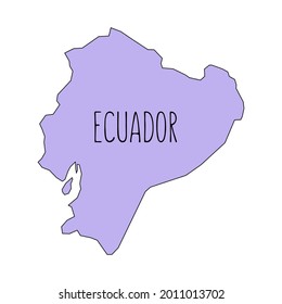 Ecuador Outline Map Vector Editable Stock Vector (Royalty Free ...