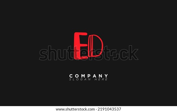 Ed Alphabet Letters Initials Monogram Logo Stock Vector (Royalty Free ...
