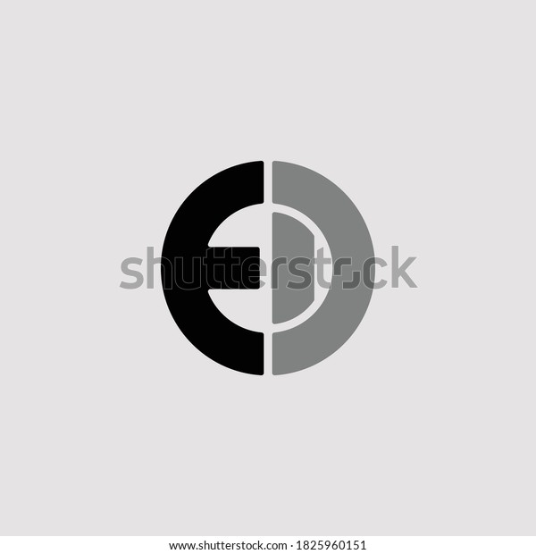 Ed Circle Letter Unique Vector Logo Stock Vector (Royalty Free ...