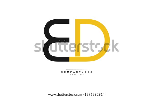 Ed Icon Monogram Letter Text Alphabet Stock Vector (Royalty Free ...