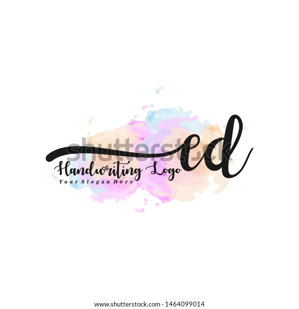 Ed Initial Signature Logo Handwriting Logo Stock Vector (Royalty Free ...