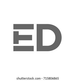 Ed Letter Logo Design Template Vector Stock Vector (Royalty Free ...