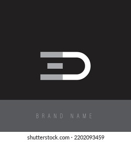 Ed Letter Logo Simple Design Template Stock Vector (Royalty Free ...