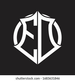 Ed Logo Monogram Emblem Circle Rounded Stock Vector (Royalty Free ...