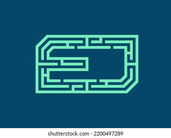 Ed Monogram Logo Letter E Letter Stock Vector (Royalty Free) 2200497289 ...